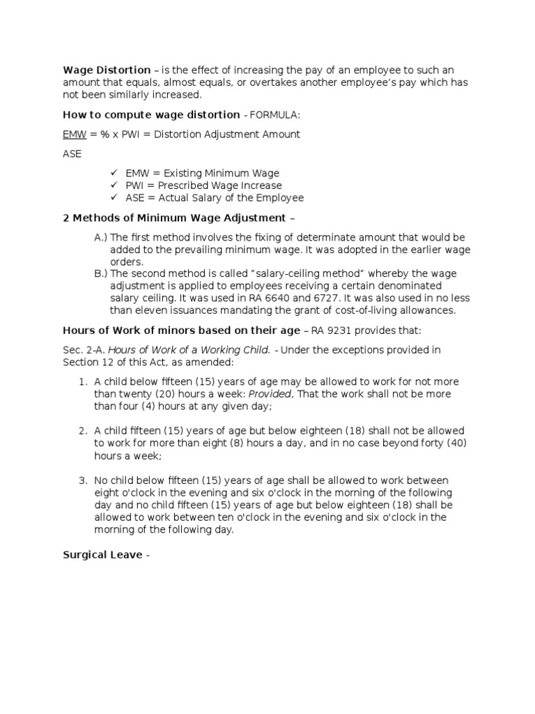 Wage Distortion | PDF | Wage | Salary