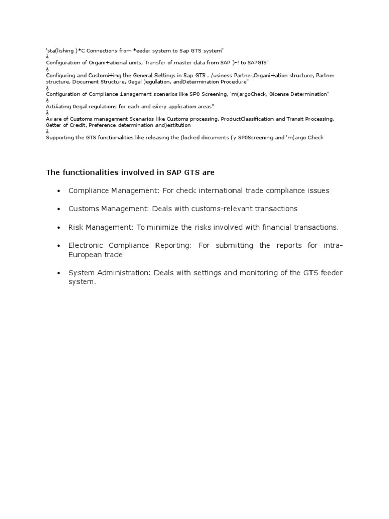 Gts | PDF | Regulatory Compliance | Sap Se