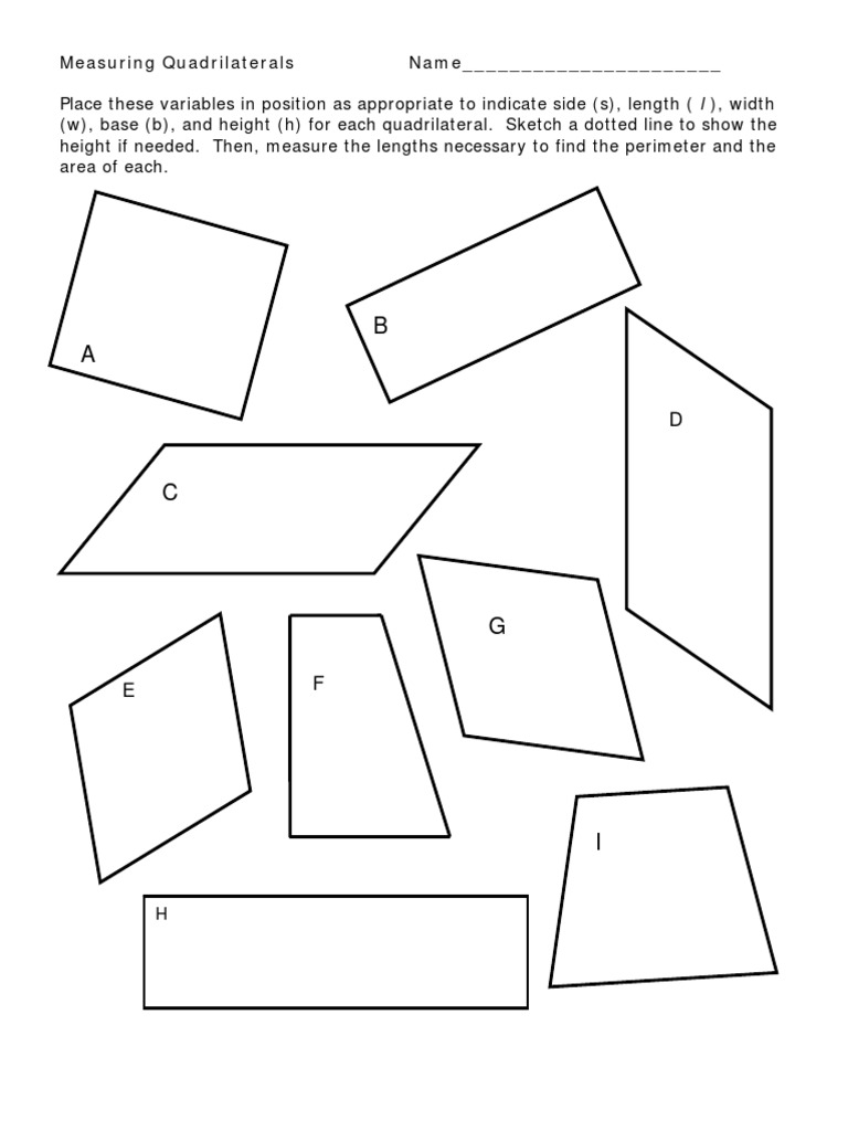 Quadrilateral Measurement Guide | PDF