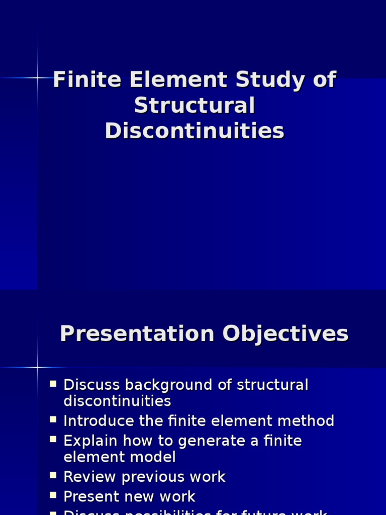 Finite Element Study of Structural Discontinuities | PDF | Stress ...