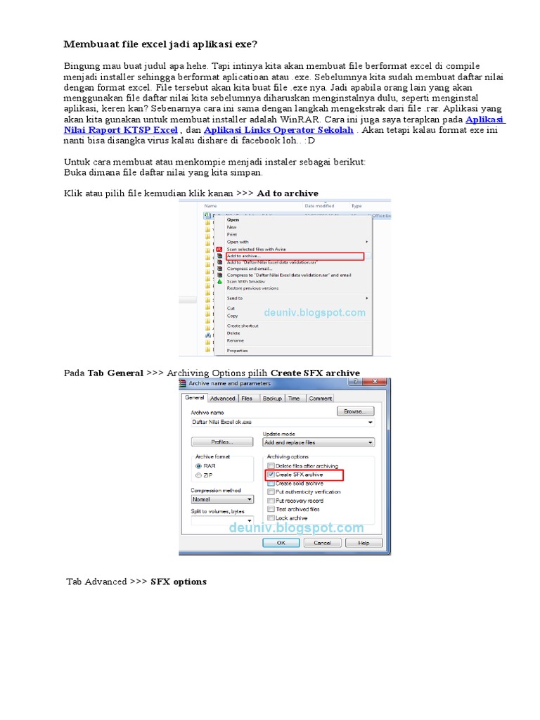 Membuaat File Excel Jadi Aplikasi Exe | PDF