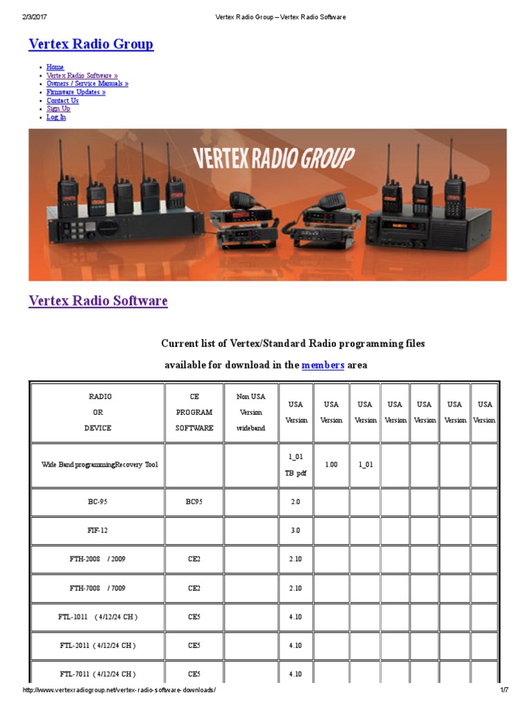 Vertex Radio Group - Vertex Radio Software | PDF | System Software ...
