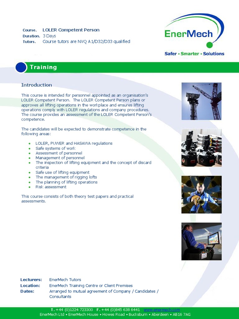 LOLER Competent Person