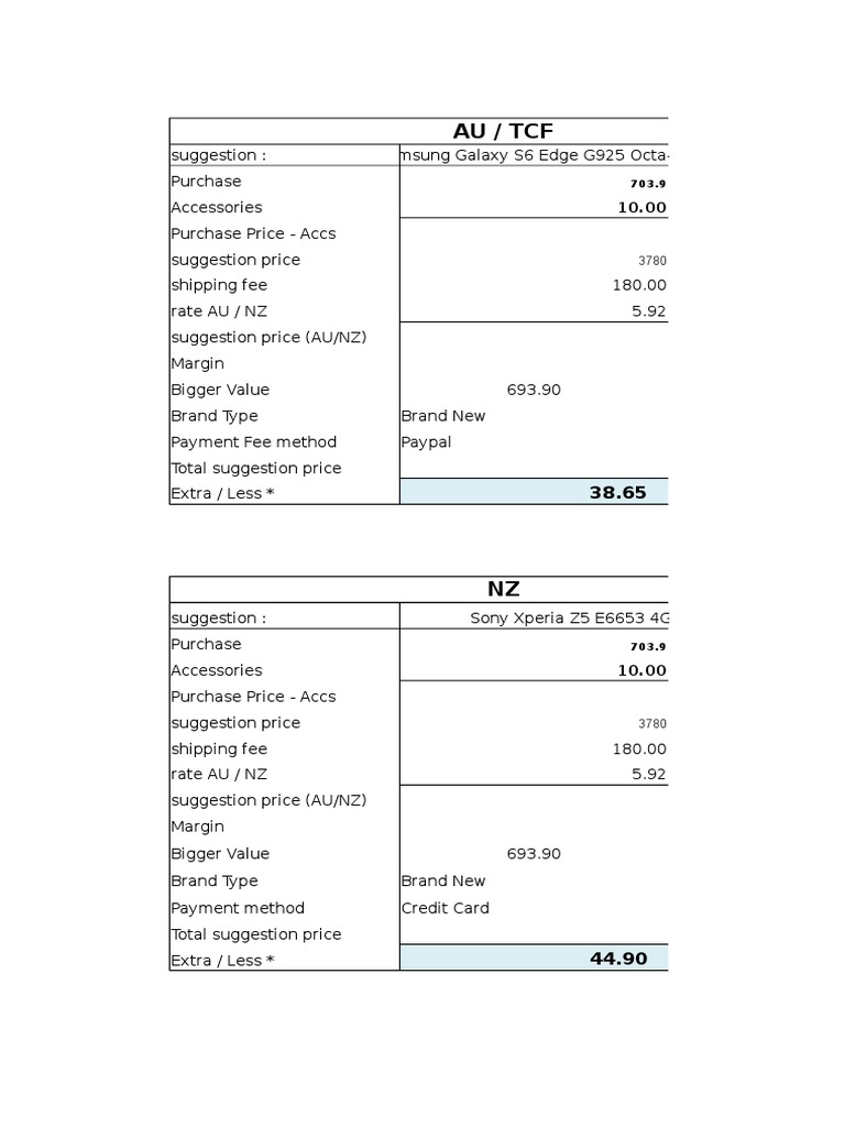 Extra Cost | PDF