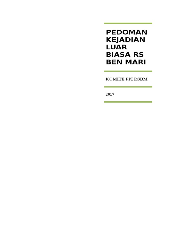 Pedoman KLB Rs Ben Mari Anin | PDF