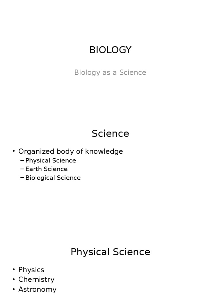 Chapter 1 - Introduction To Biology | PDF | Abiogenesis | Biology