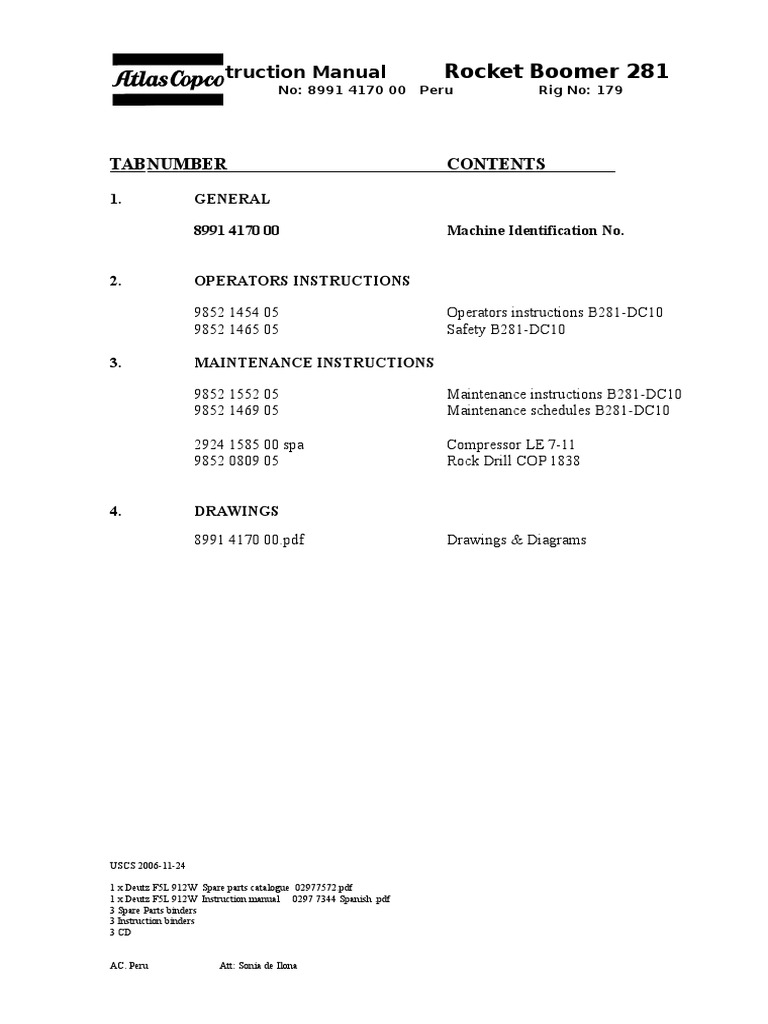 Rocket Boomer 281 Operator Manual | PDF