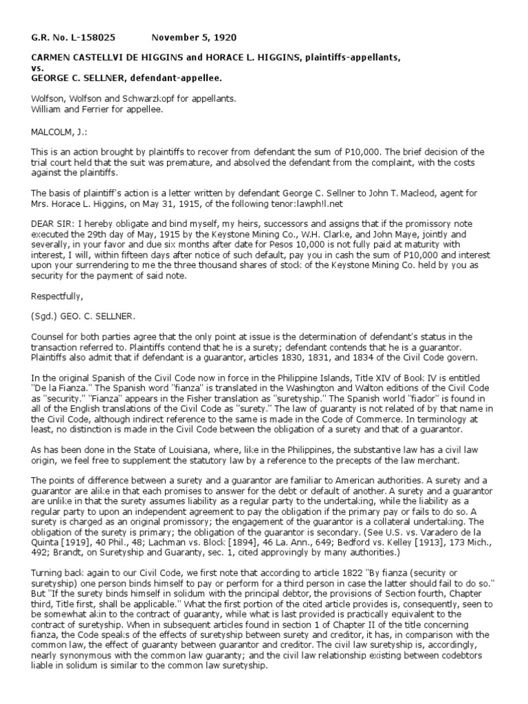 Guaranty Full Text | PDF | Guarantee | Surety