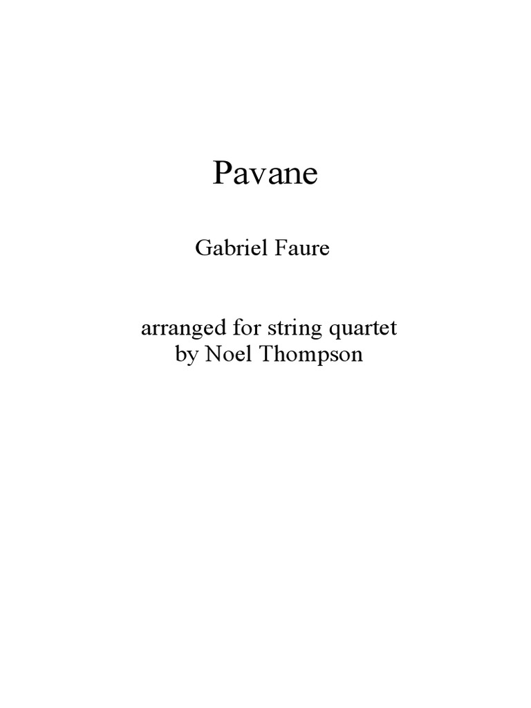 Revisar Pavana-Faure-String-Quartet PDF | PDF | Continuous Pitch ...