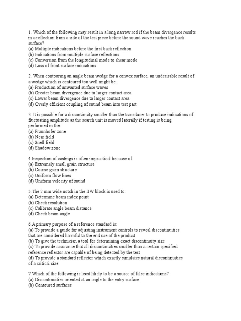 Specific Exam Questions | PDF