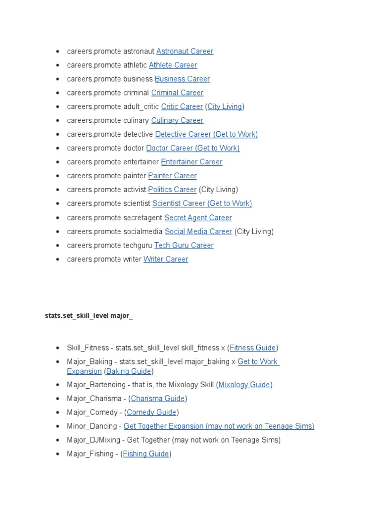 Stats - Set - Skill - Level Major | PDF | Leisure