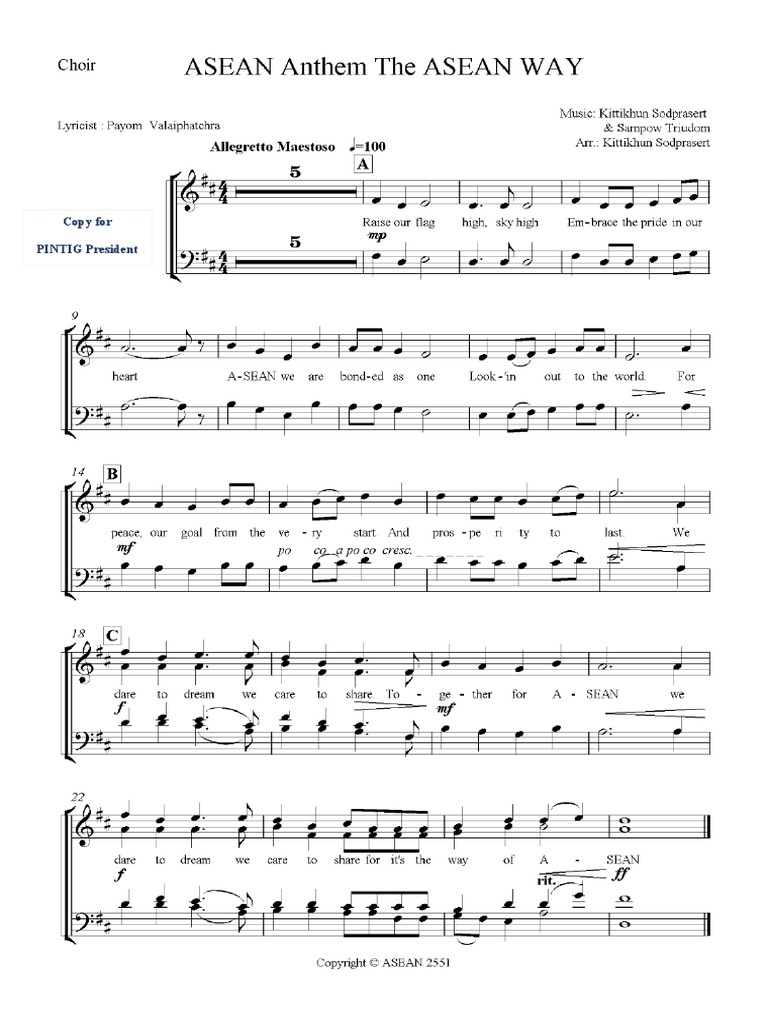 Asean Hymn | PDF