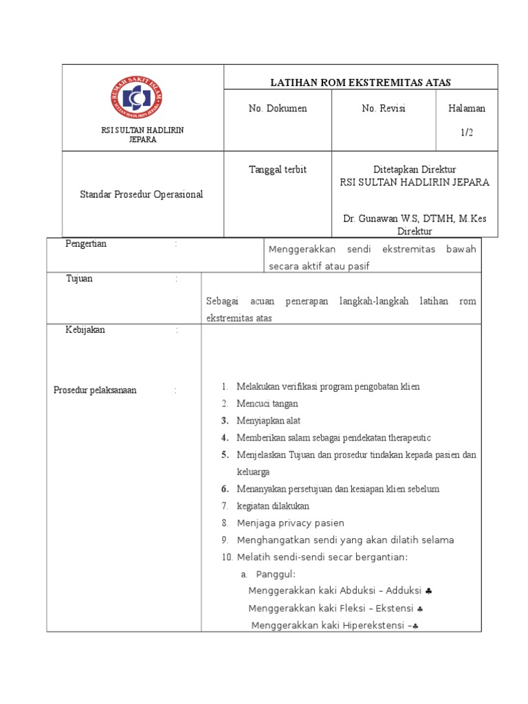 Sop Rom Eks Bawah | PDF