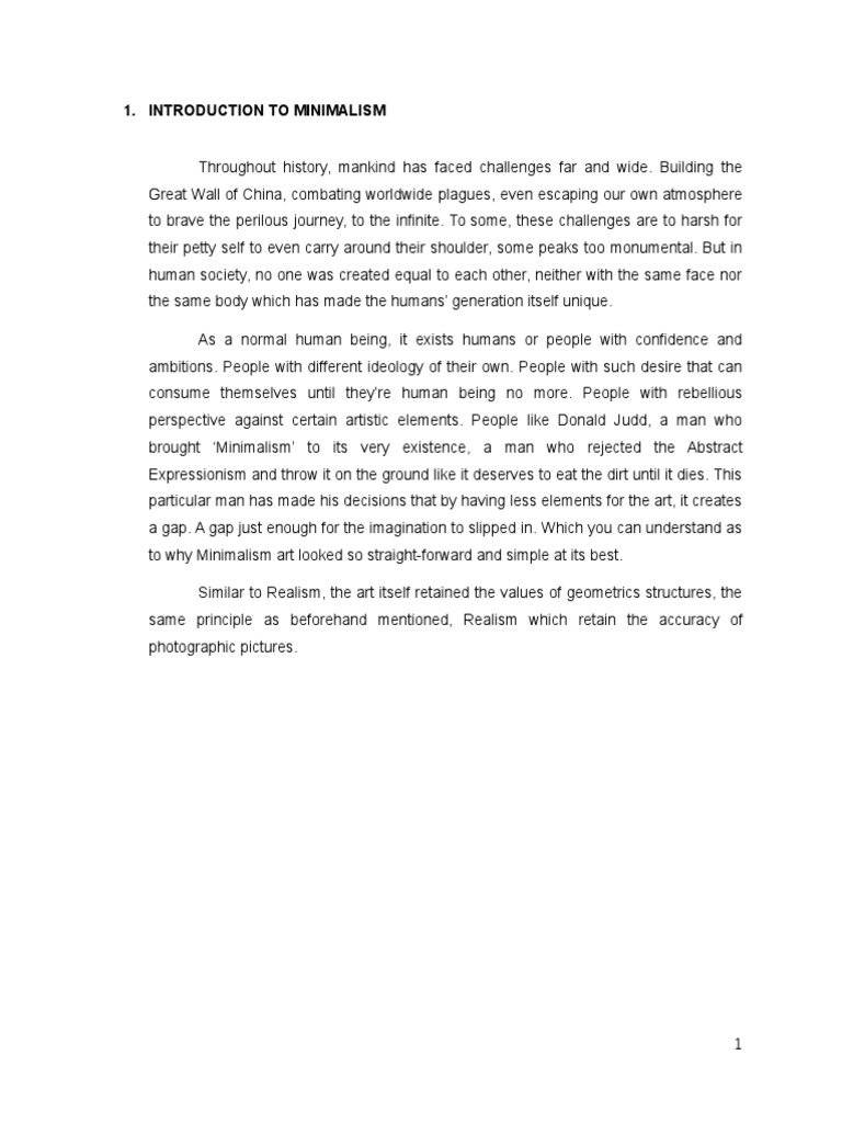 Minimalism Report | Minimalism | Modern Art