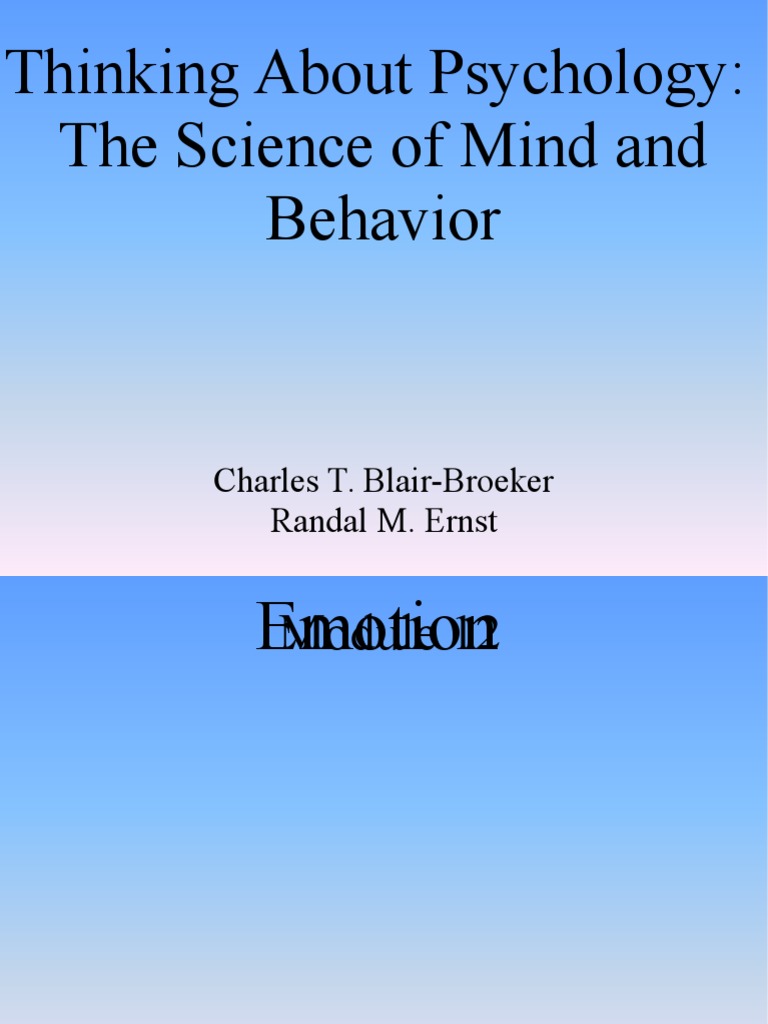 Thinking About Psychology: The Science of Mind and Behavior: Charles T ...