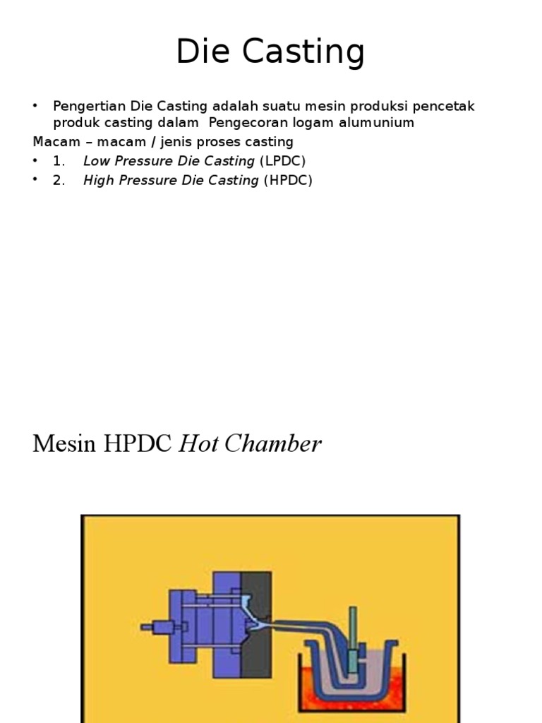 Proses dan Jenis Die Casting | PDF | Teknologi & Rekayasa