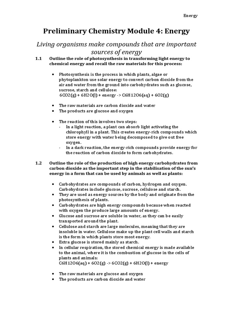 Energy Chemistry Notes | PDF | Reaction Rate | Combustion