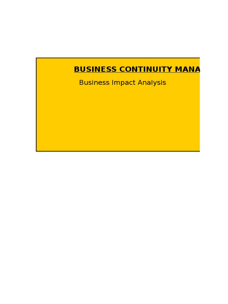 Group 7 - BIA Template | Download Free PDF | Business Continuity ...