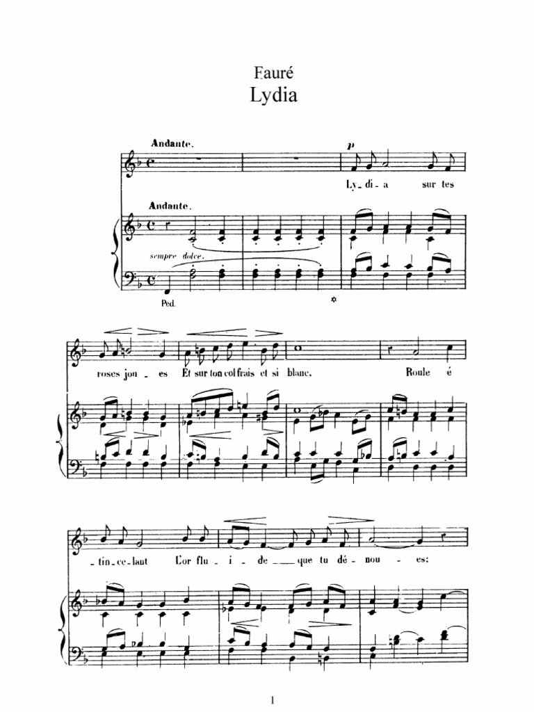 Faure - Lydia PDF | PDF