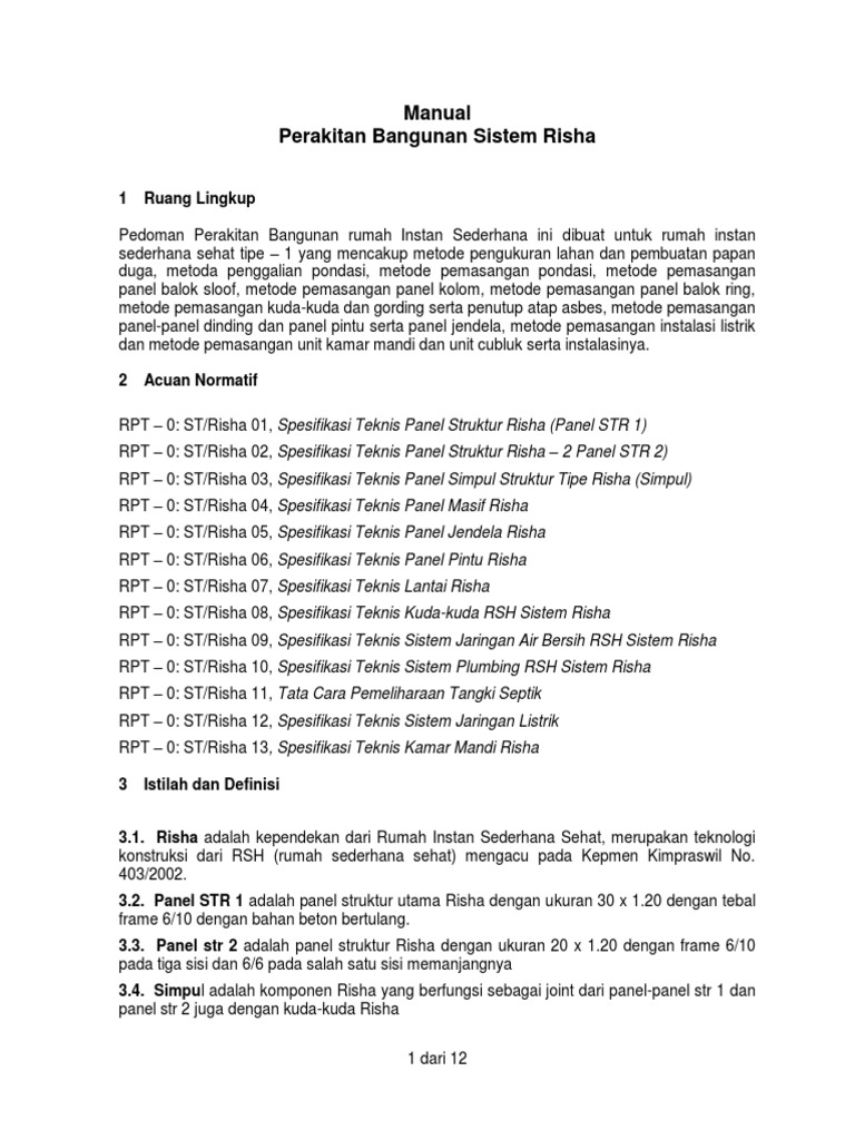 Tata Cara Install Risha | PDF | Metode & Bahan Ajar | Griya & Taman