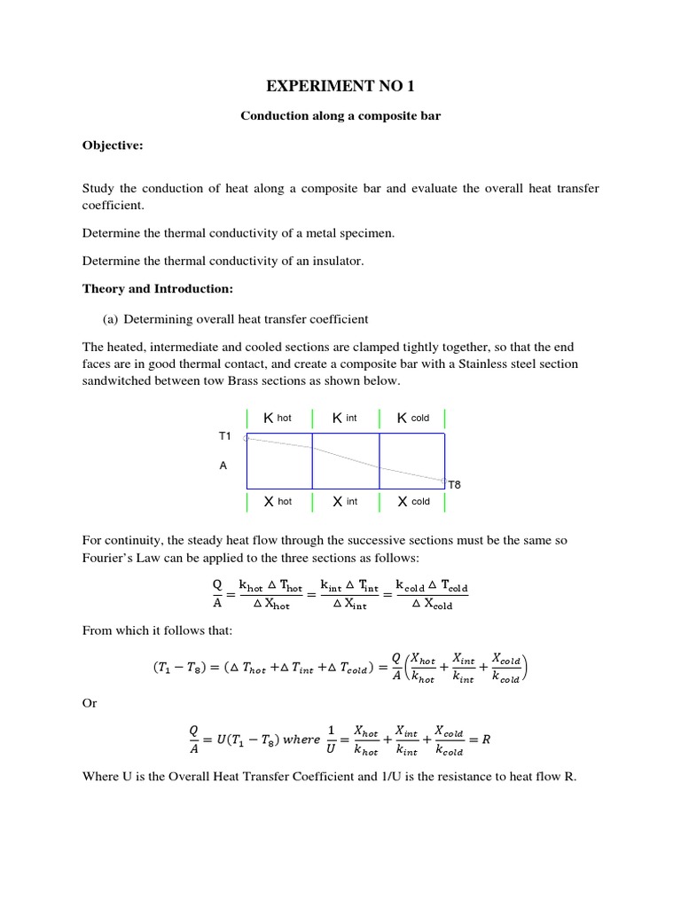 E1 - Heat Transfer Lab | PDF | Thermal Conductivity | Heat Transfer