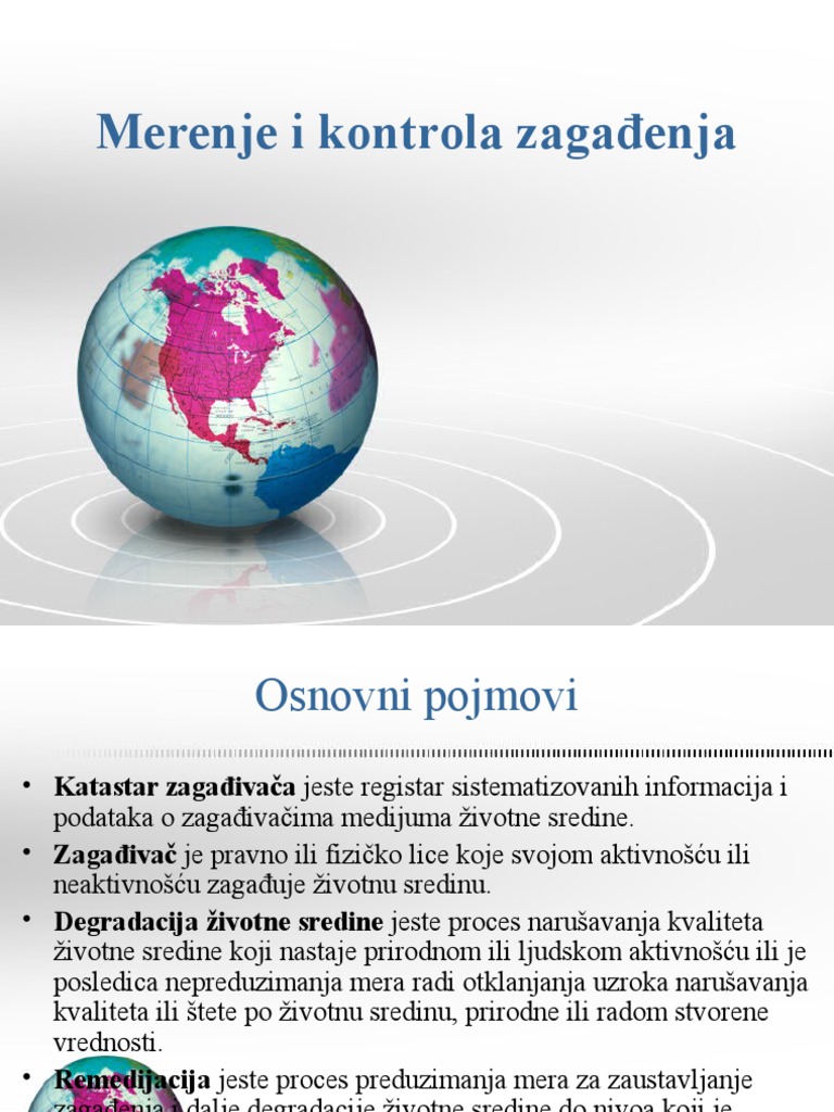 Merenje I Kontrola Zagadjenja | PDF