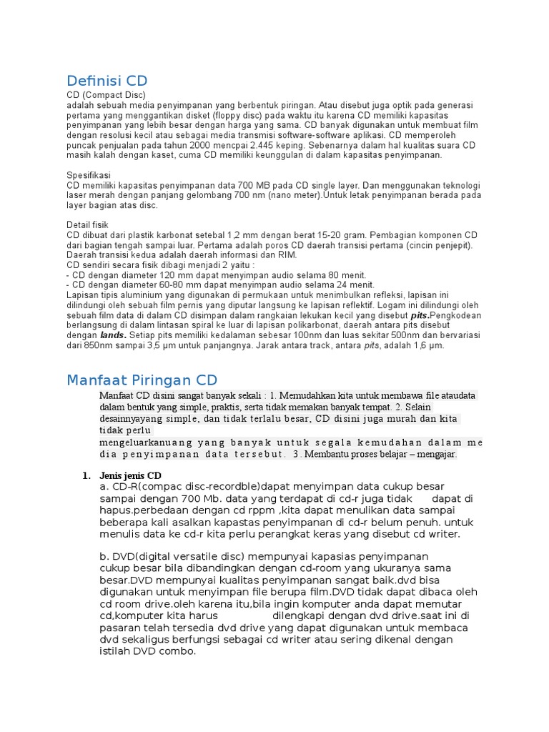 Definisi CD | PDF