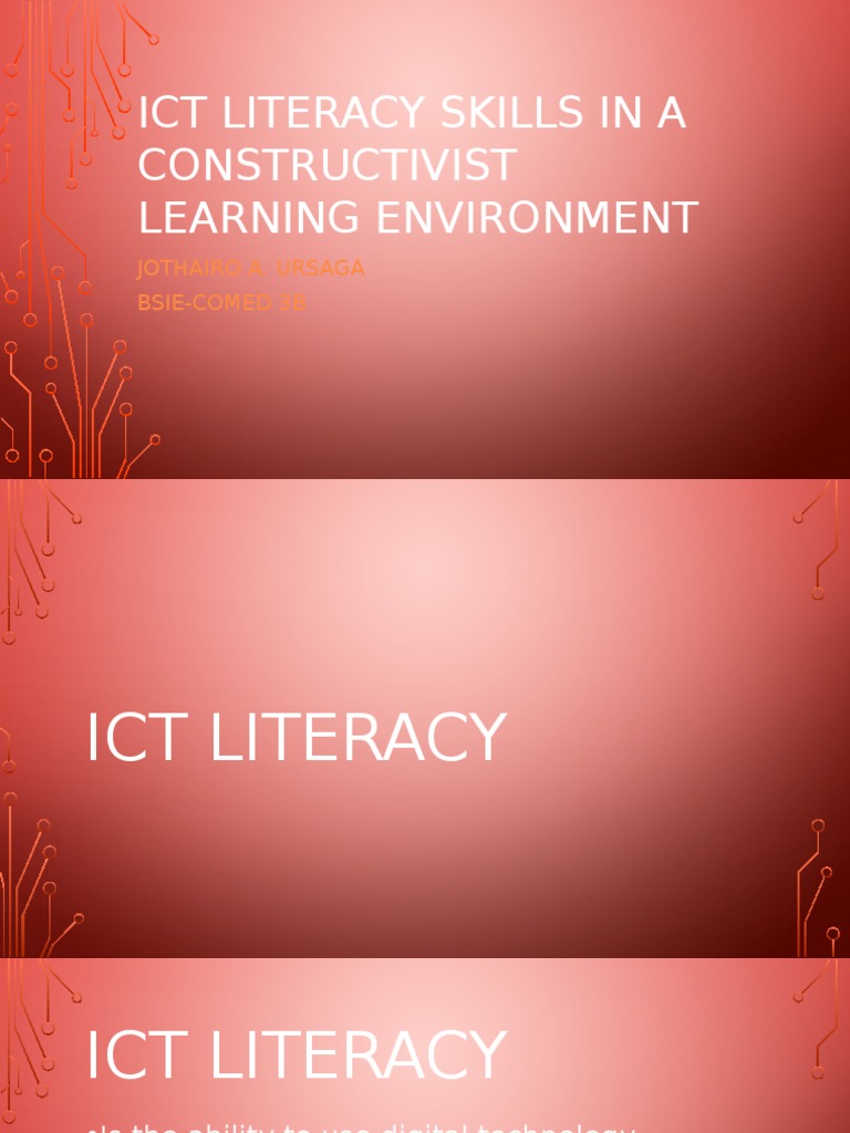 Ict Literacy Skills in A Constructivist Learning Environment | PDF | Constructivism (Philosophy ...