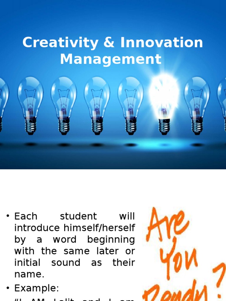 Creativity & Innovation Management | PDF | Creativity | Brainstorming