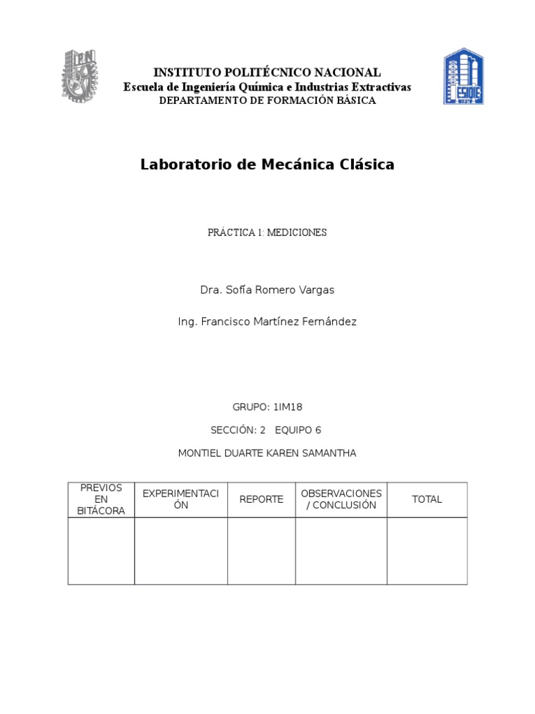 Práctica 1 Mediciones | PDF | Medición | Cantidad