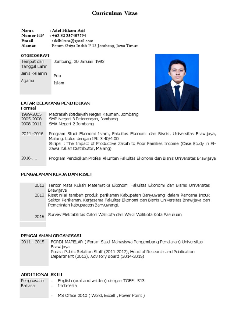 CV Adel Arif | PDF