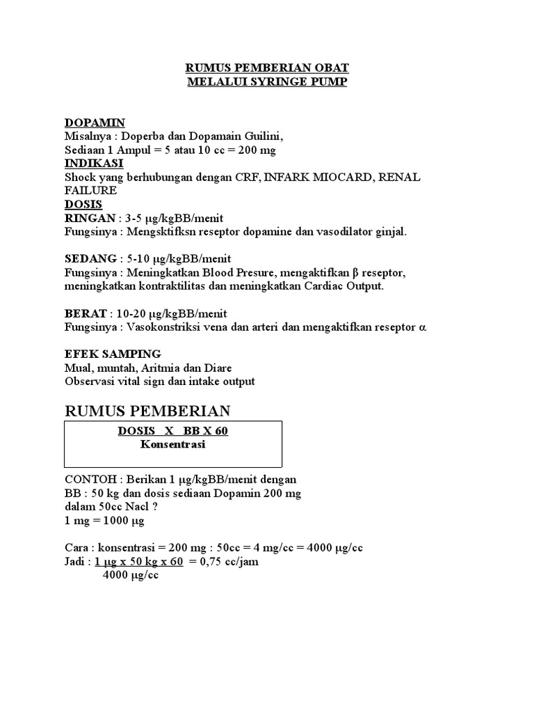 Rumus Pemberian Obat | PDF