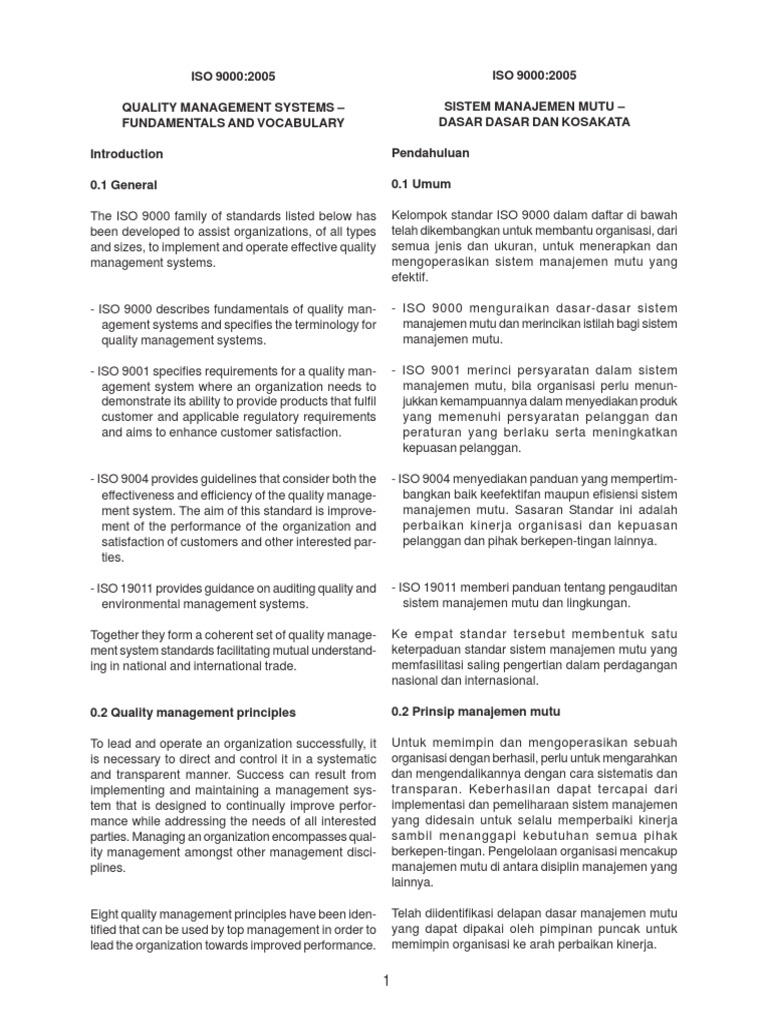 Iso 9000 - 2005.. | PDF