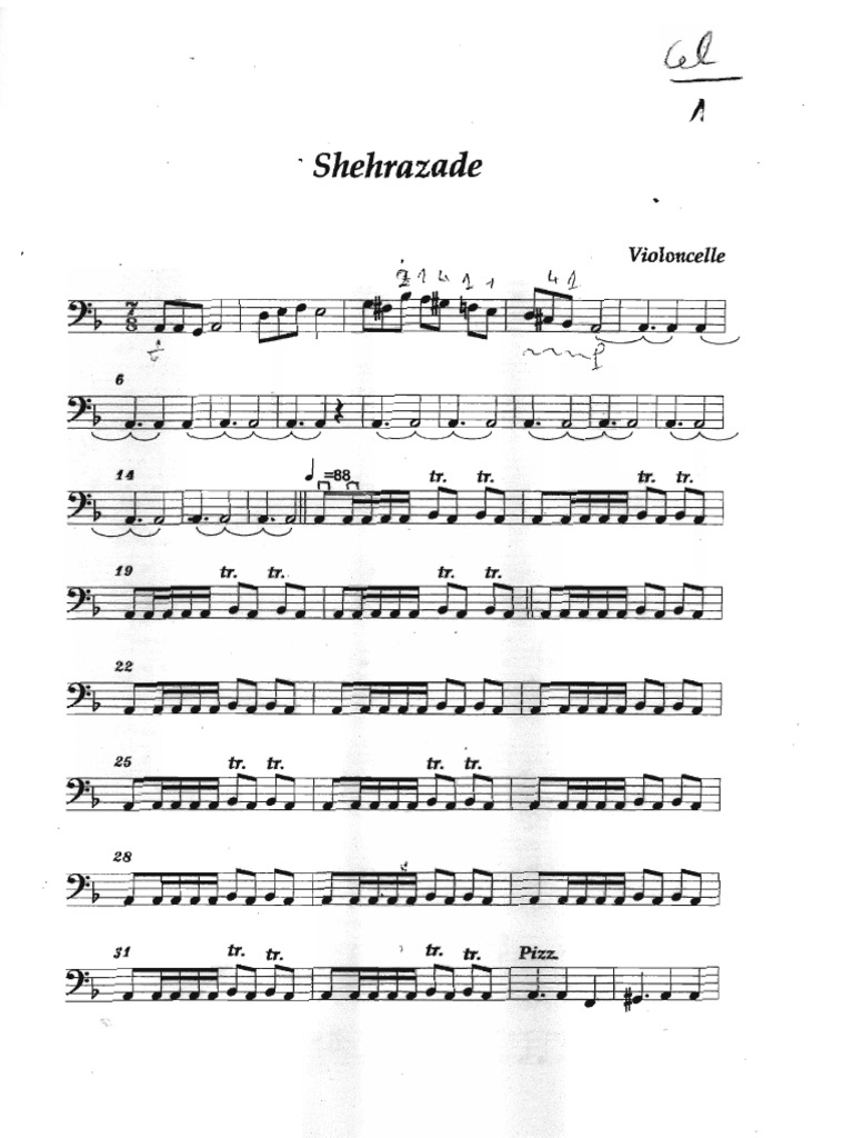 Sherazed. Violoncelle PDF | PDF