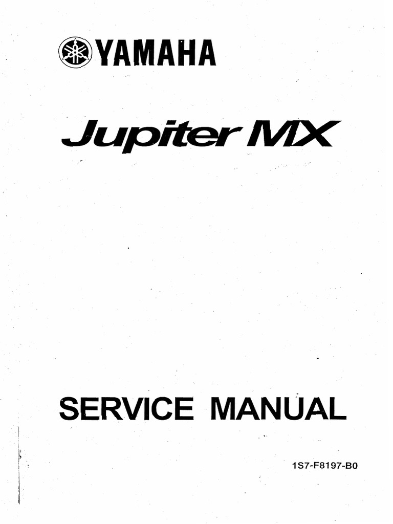 Manual Yamaha Jupiter MX PDF | PDF
