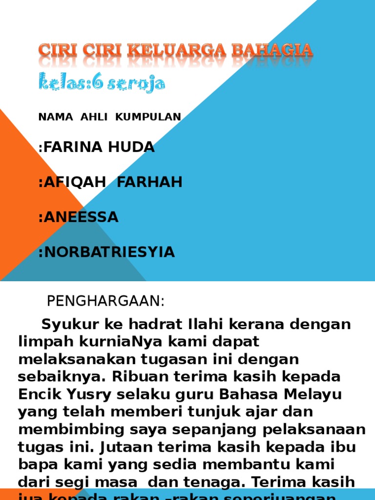 Ciri Ciri Keluarga Bahagia | PDF