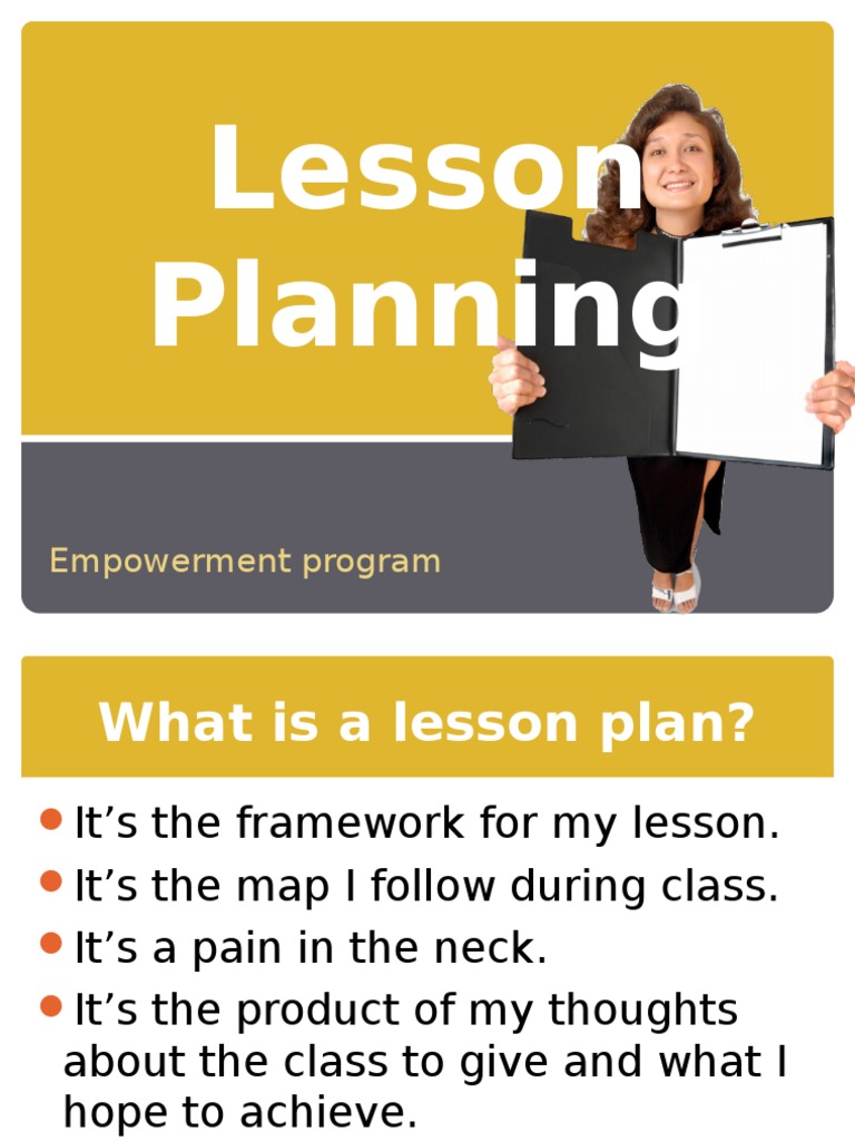 Lesson Planning: Empowerment Program | PDF | Vocabulary | Lesson Plan