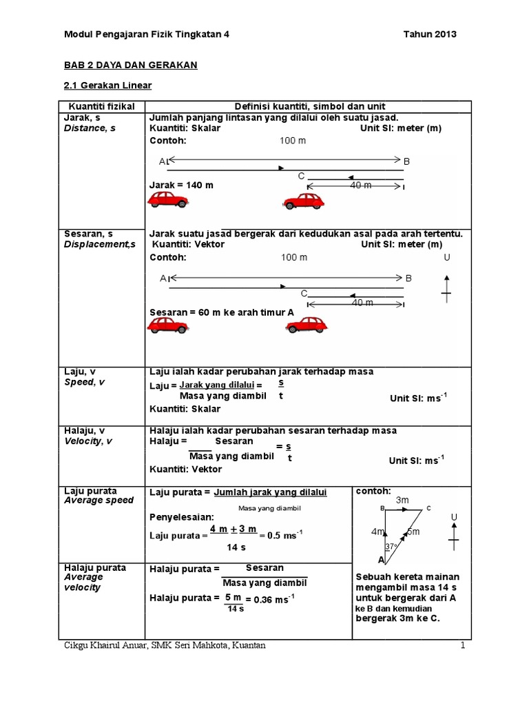 Bab 2 Daya Dan Gerakan | PDF