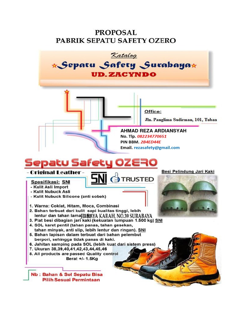 Proposal Sepatu Safety Ozero-1 | PDF