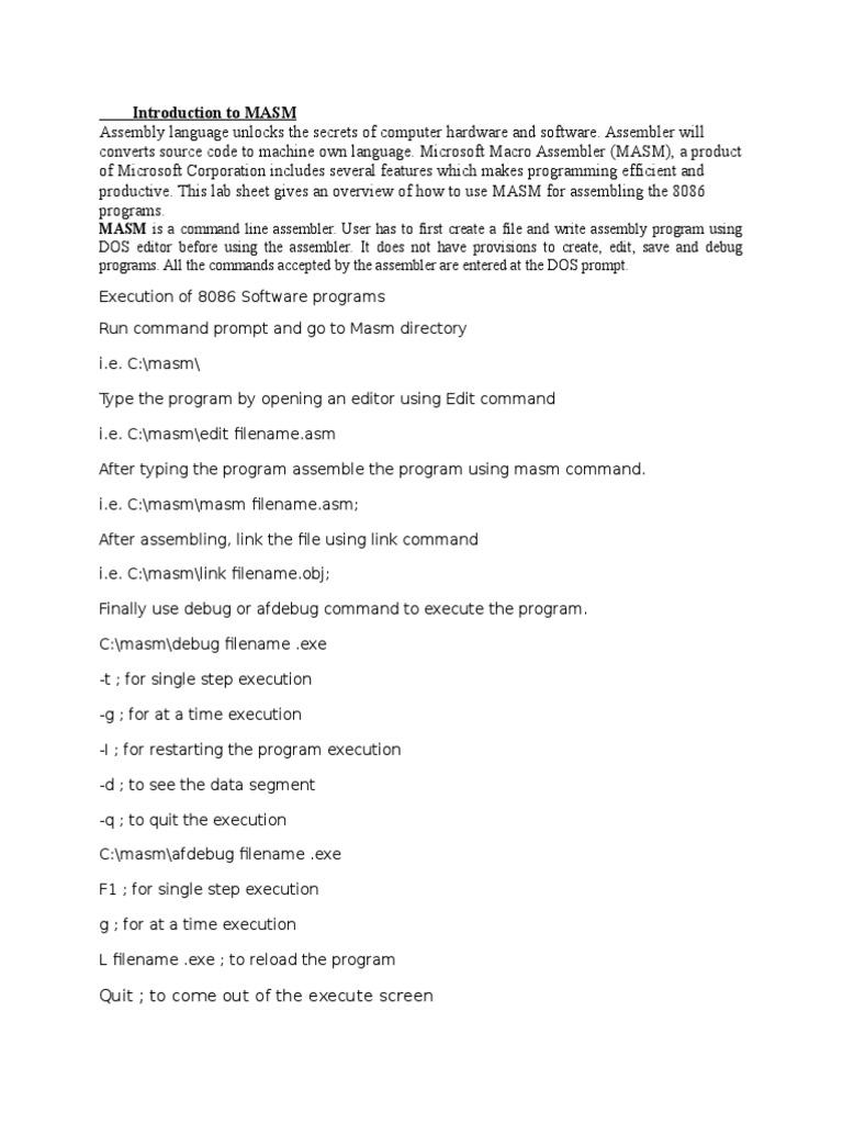 MP Reference 2017 | PDF | Assembly Language | String (Computer Science)