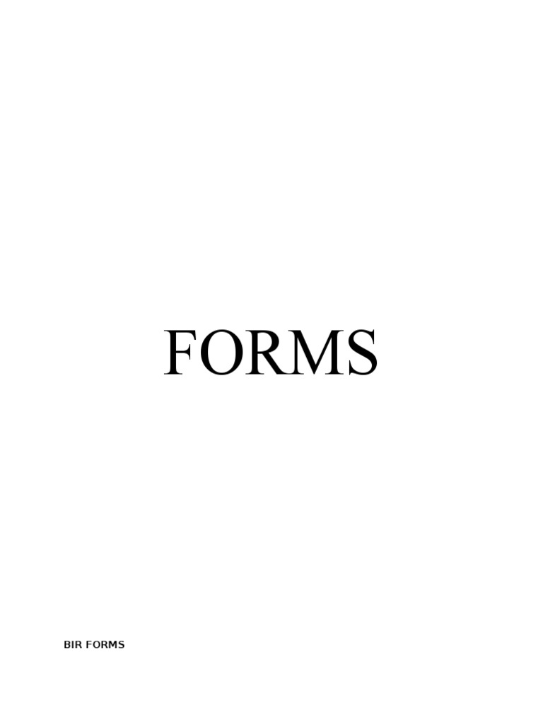 Bir Forms | PDF