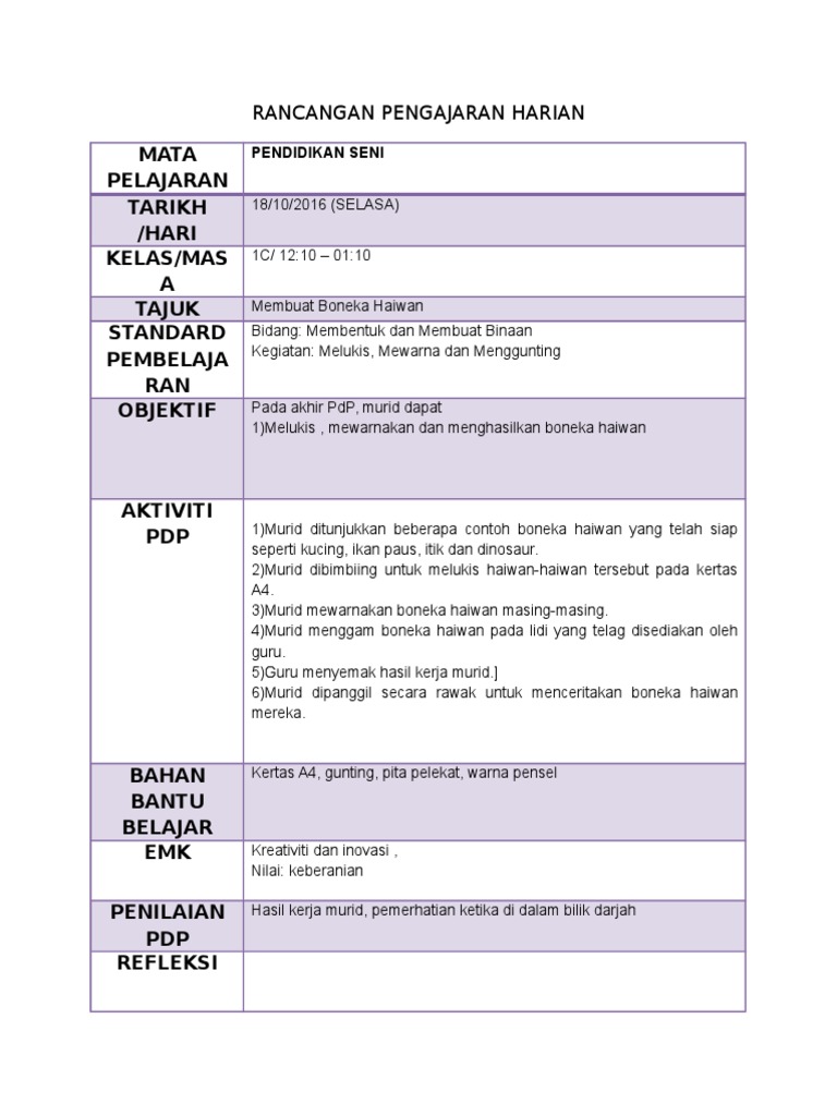 RPH Boneka Haiwan | PDF