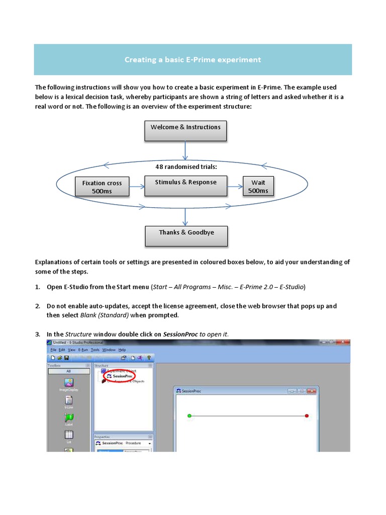 Creating A Basic E Prime Experiment | PDF | Icon (Computing) | Tab (Gui)