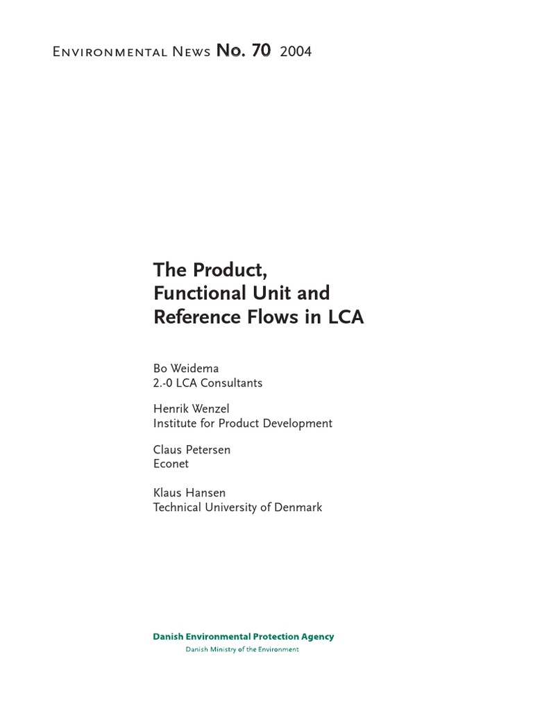 LCA Functional Unit and Reference Flow | PDF | Life Cycle Assessment ...