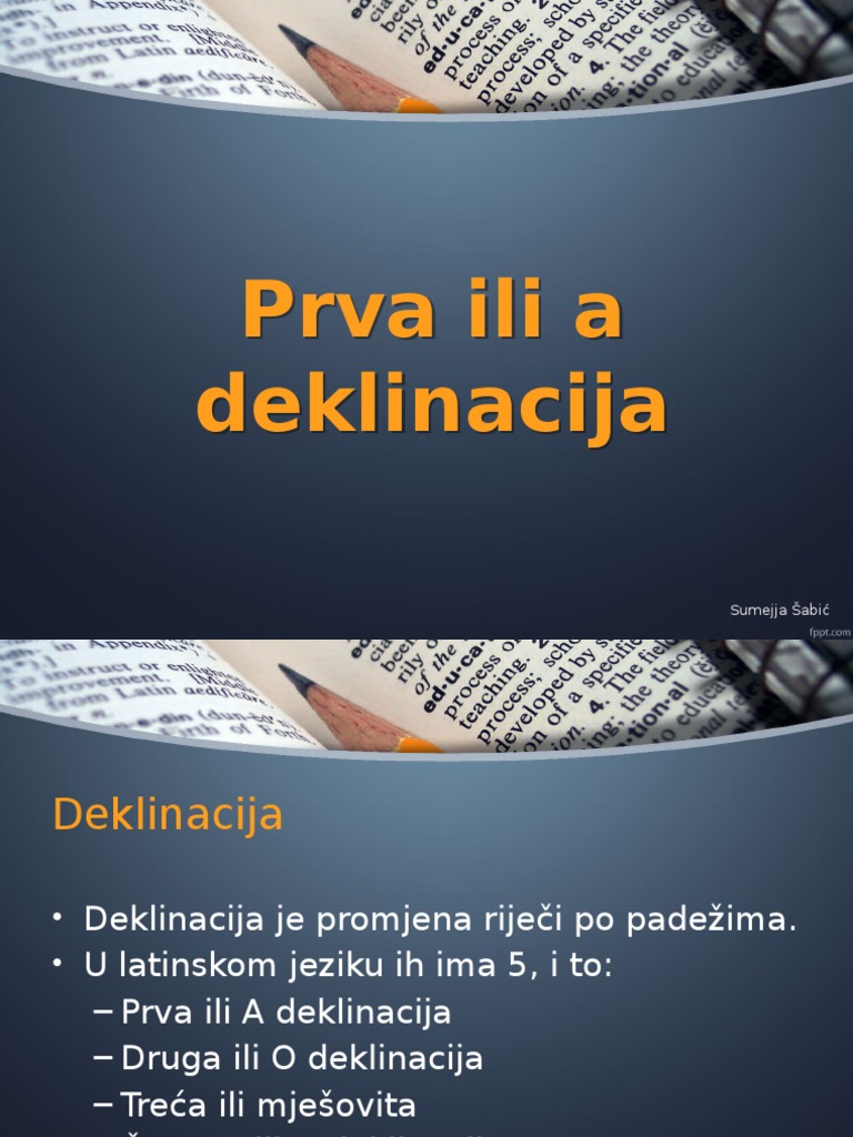 Prva Deklinacija | PDF