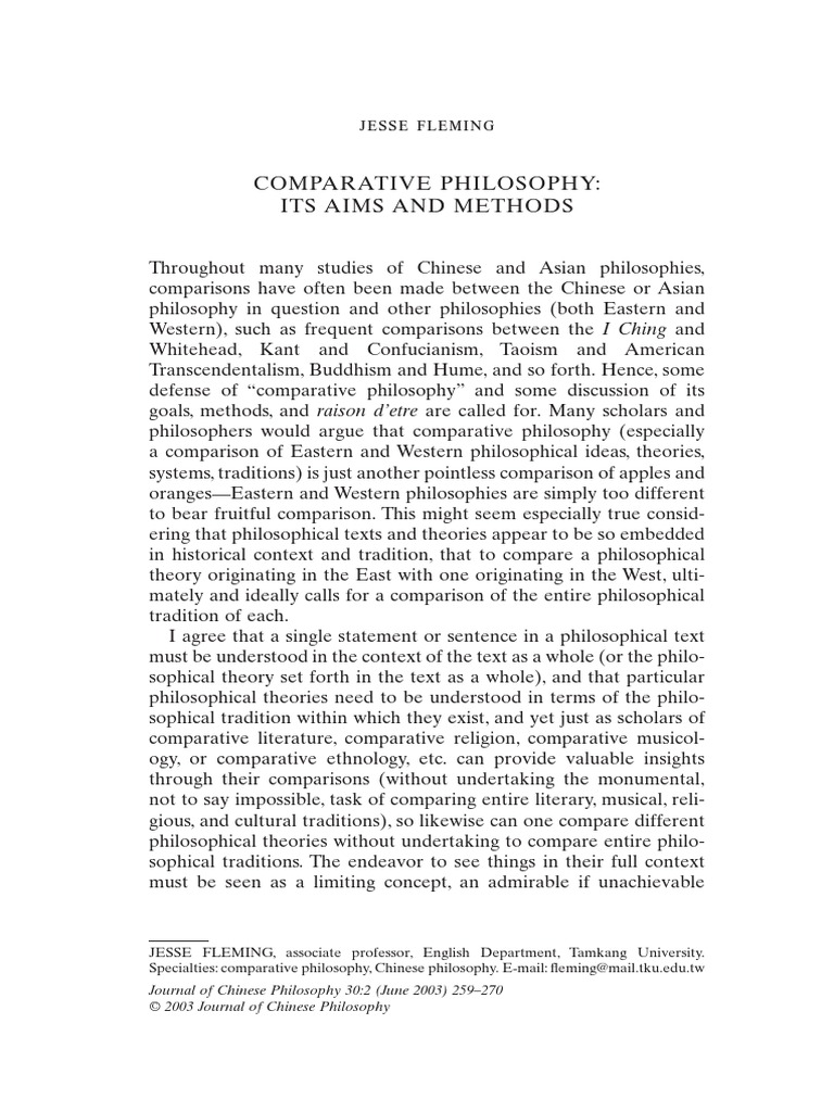 Comparative Philosophy PDF | PDF | Traditions | Translations