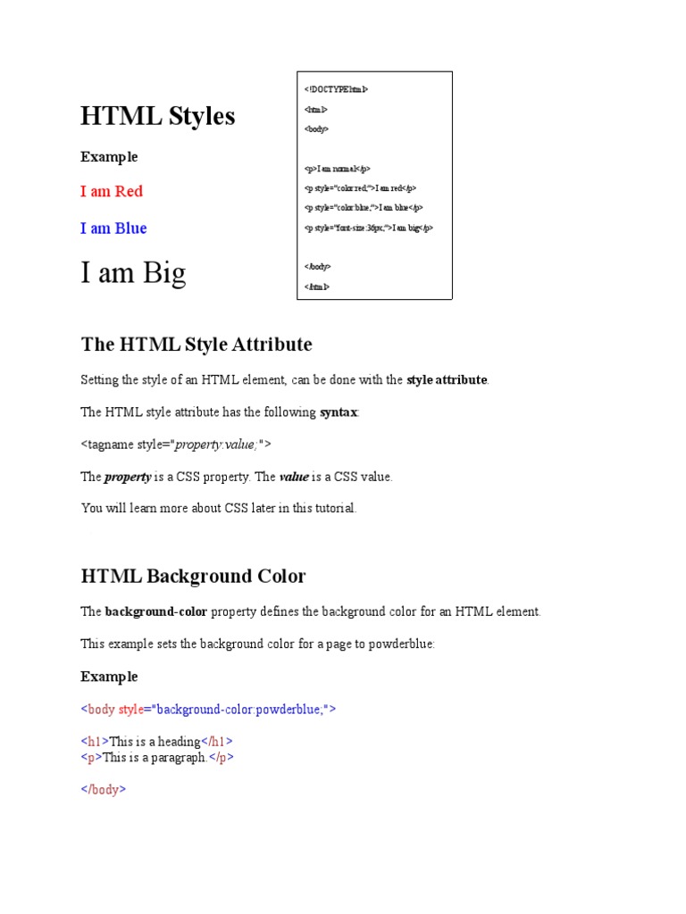 8 HTML Styles | PDF
