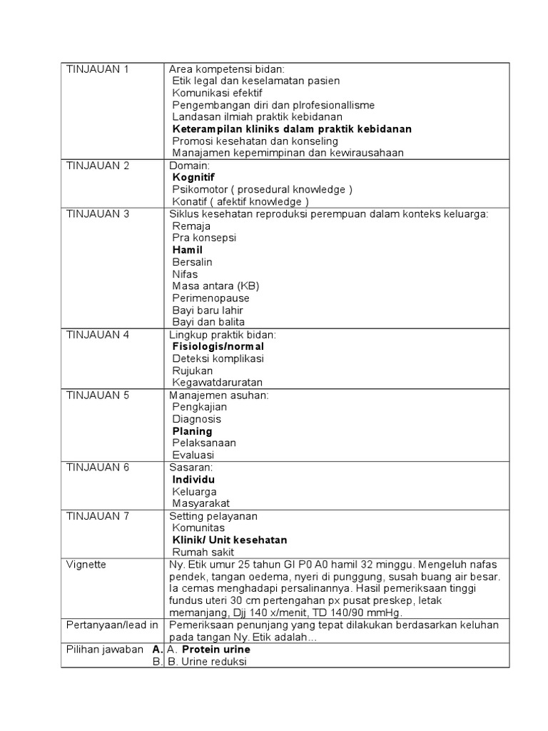 Metodik Khusus Contoh Blueprint OSCE | PDF
