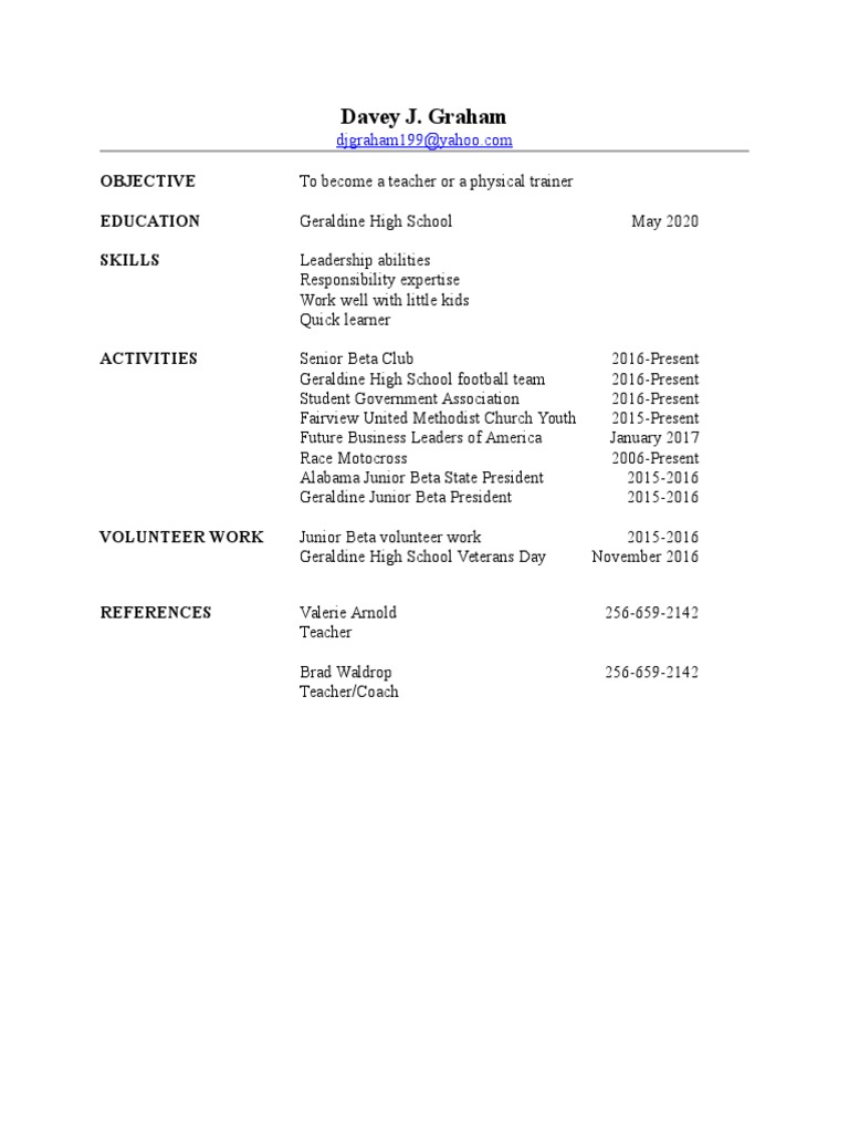 Davey J Graham Resume 2 | PDF