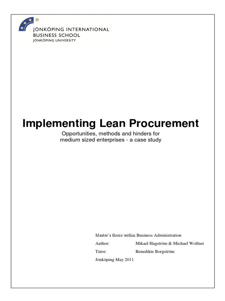 Lean Procurement | PDF | Lean Manufacturing | Supply Chain